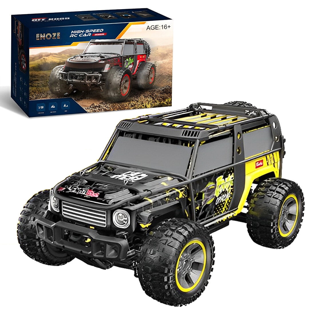 1/10 Scale Brushless Off-Road RC Car, 2.4G 4WD High Speed Remote ...