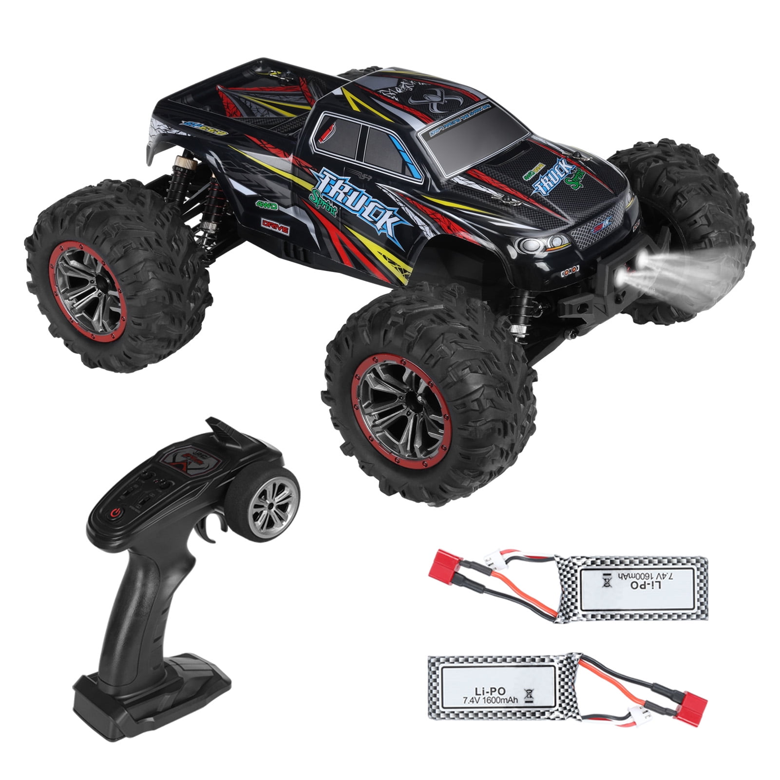 1:10 Scale Fast Brushless Motor RC Car, IPX5 Waterproof RC Truck with ...