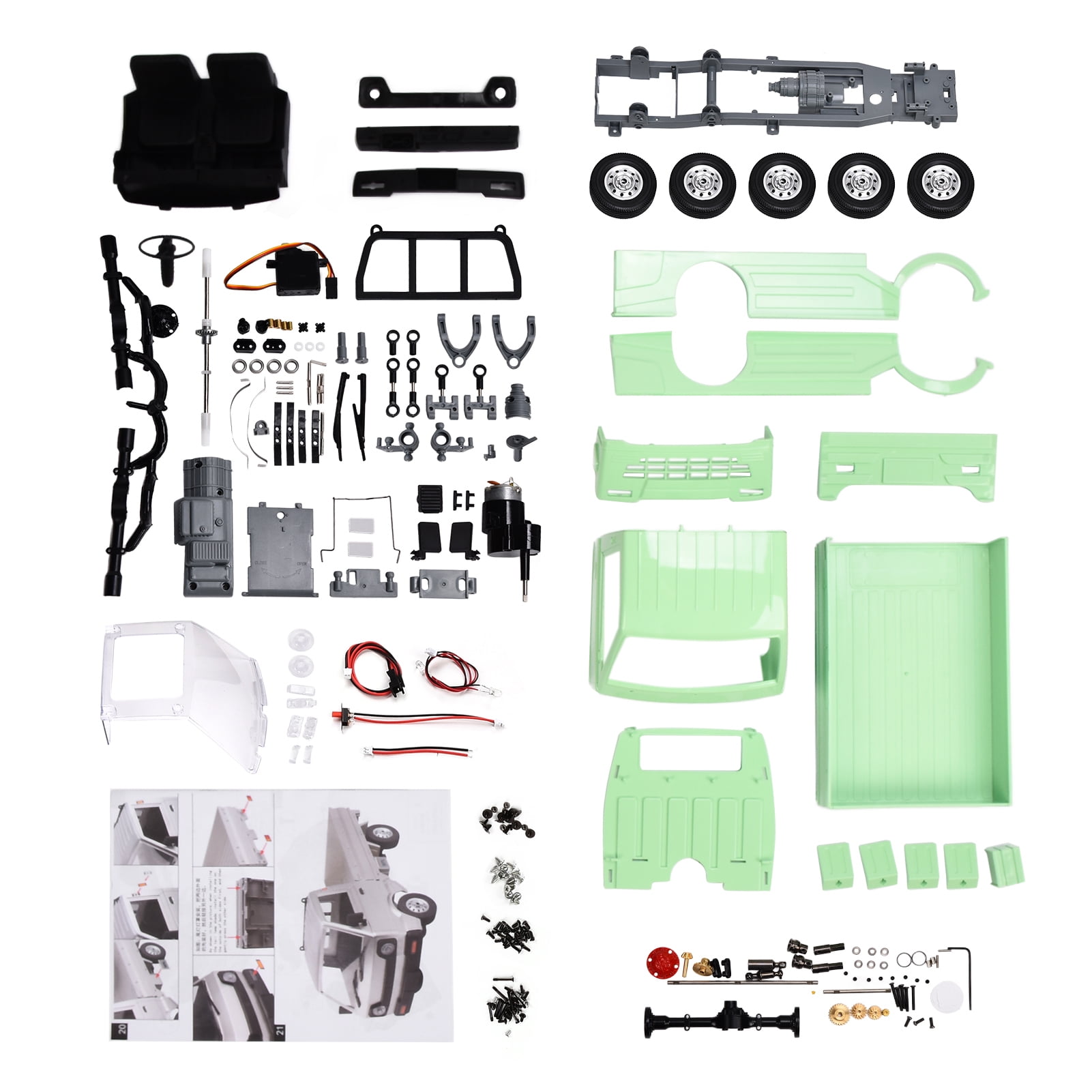 1/10 Scale Simulation Toy for Kids, Green Racing Adventure 2.4GHz RC ...