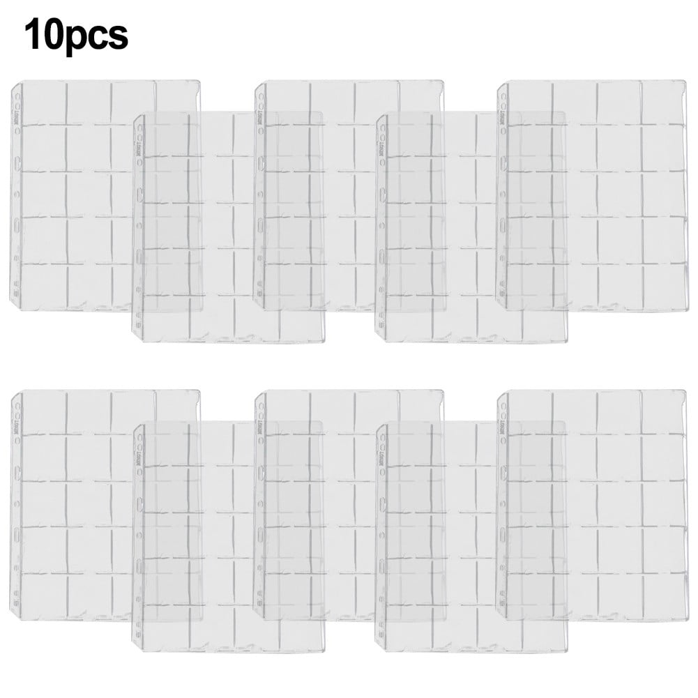 1/10 Sheets 20 Pockets Clear PVC Coin Holder Page Album for Coin ...