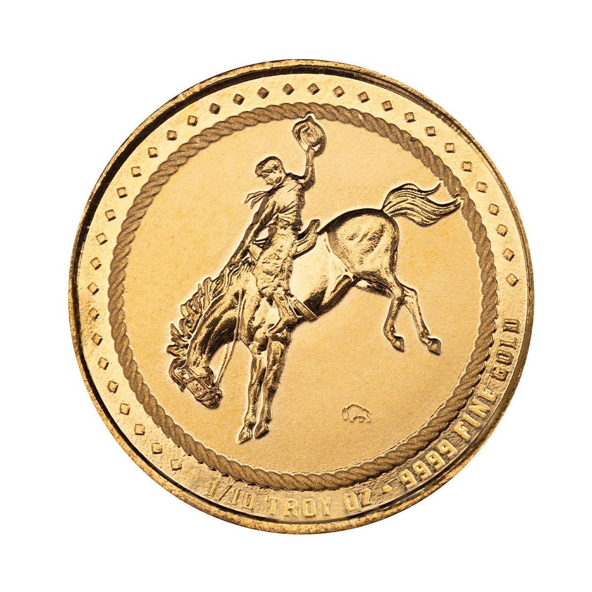 1/10 oz Gold Round - Scottsdale Mint Cowboy .9999 Fine Gold Bullion ...