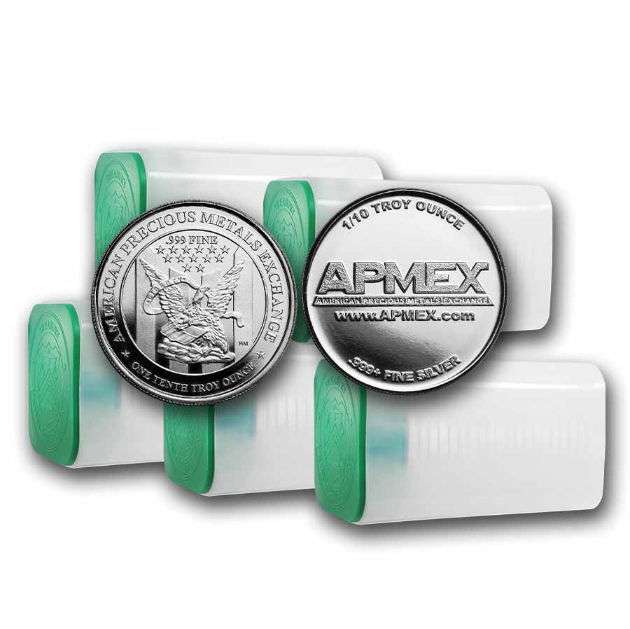 1/10 oz Silver Round - APMEX - Lot of 50 - Walmart - Walmart.com