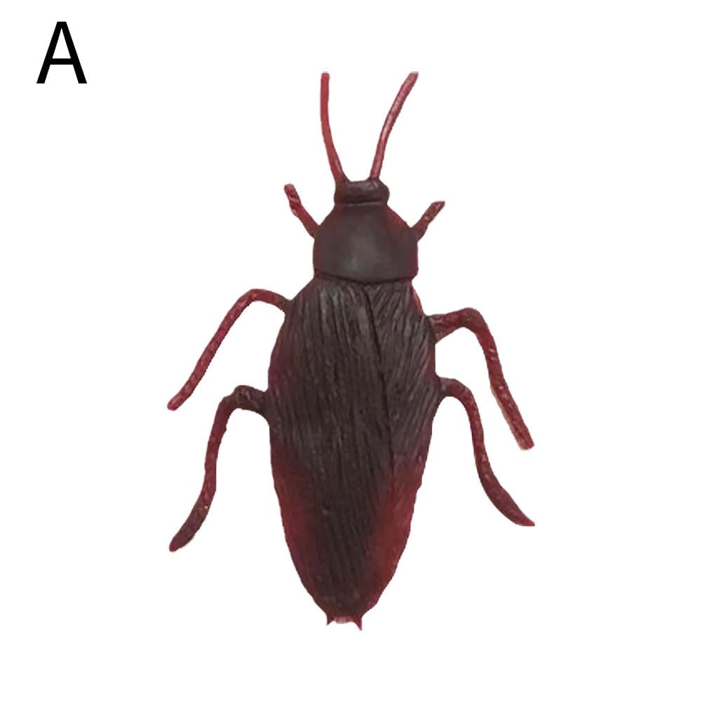 1/10 pcs Fake Fly Spider & cockroach Joke Prank Rubber Trick fake ...