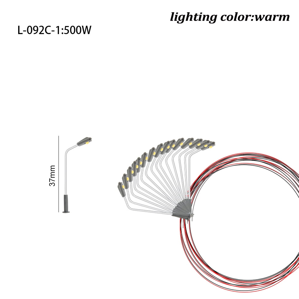 1:100-500 Scale Model LED 3V Street Lamp Lighting Single Head Train ...