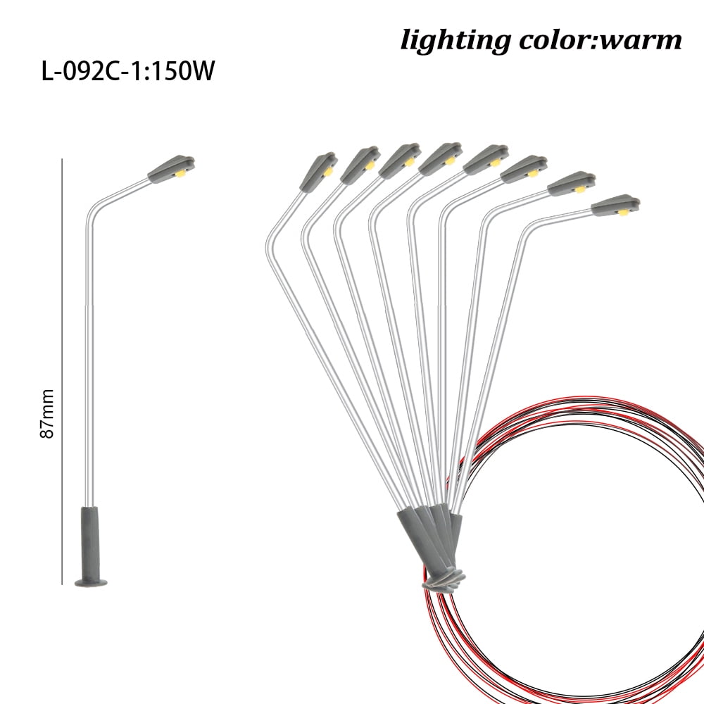 1:100-500 Scale Model LED 3V Street Lamp Lighting Single Head Train ...