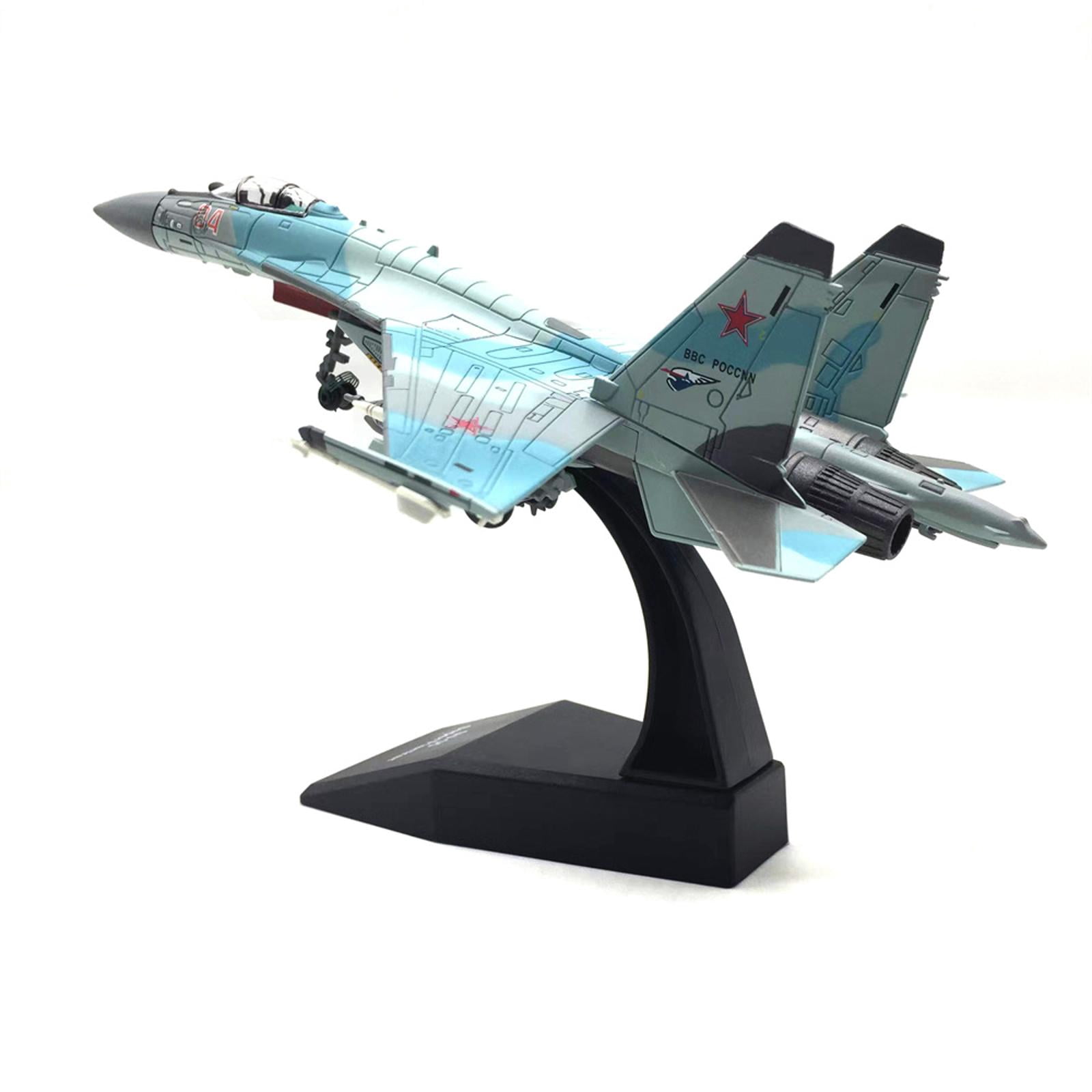 1:100 Metal SU-35 Super Flanker Heavy Aircraft Model Simulation Fighter ...