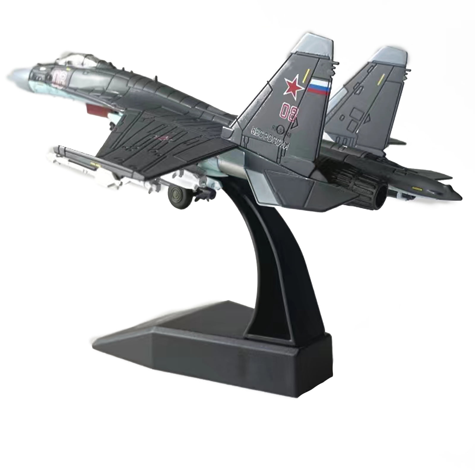 1:100 Metal SU-35 Super Flanker Heavy Aircraft Model Simulation Fighter ...