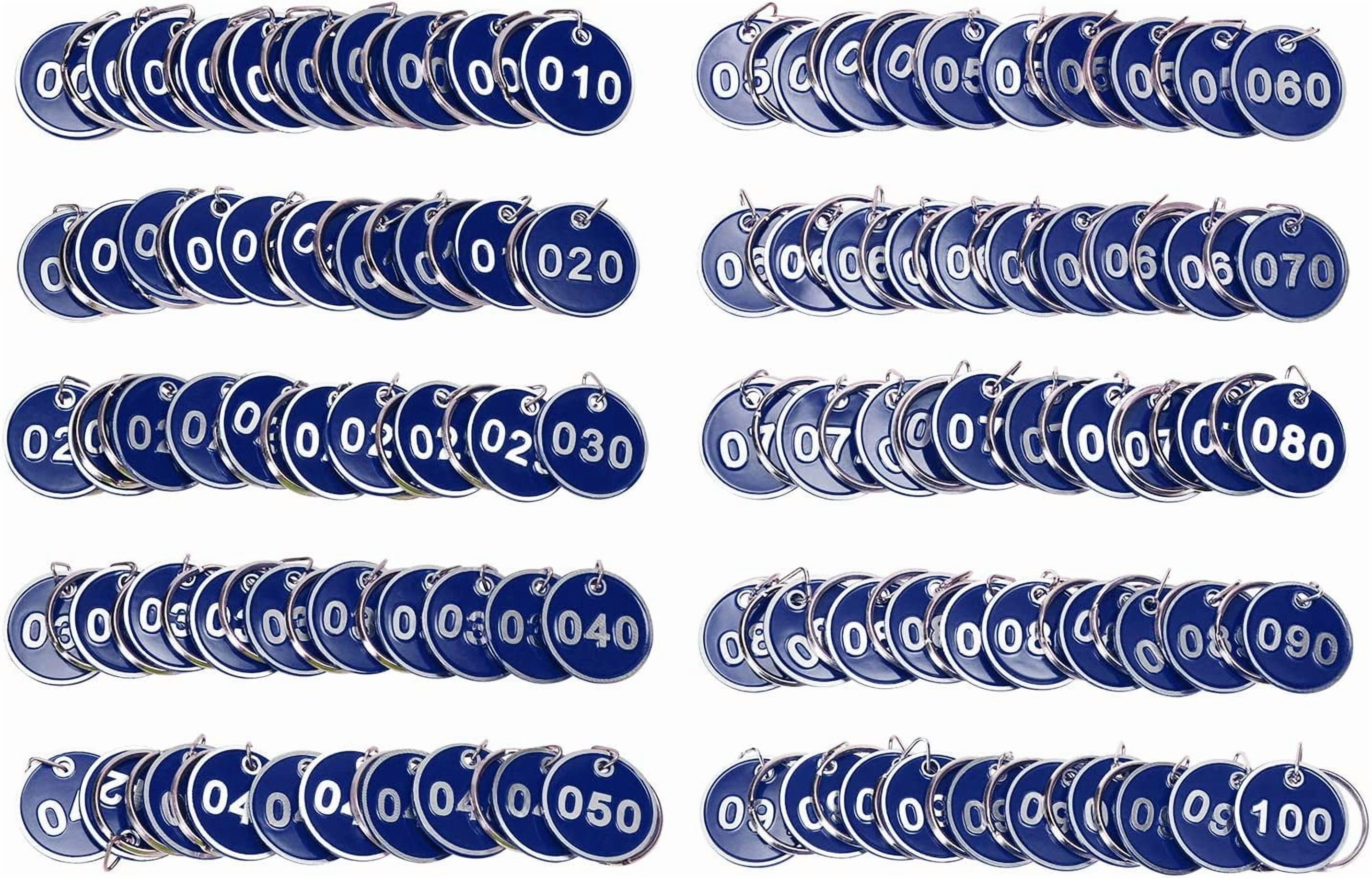 1-100 Number Colorful Tough Aluminum Metal Numbered Marking ...