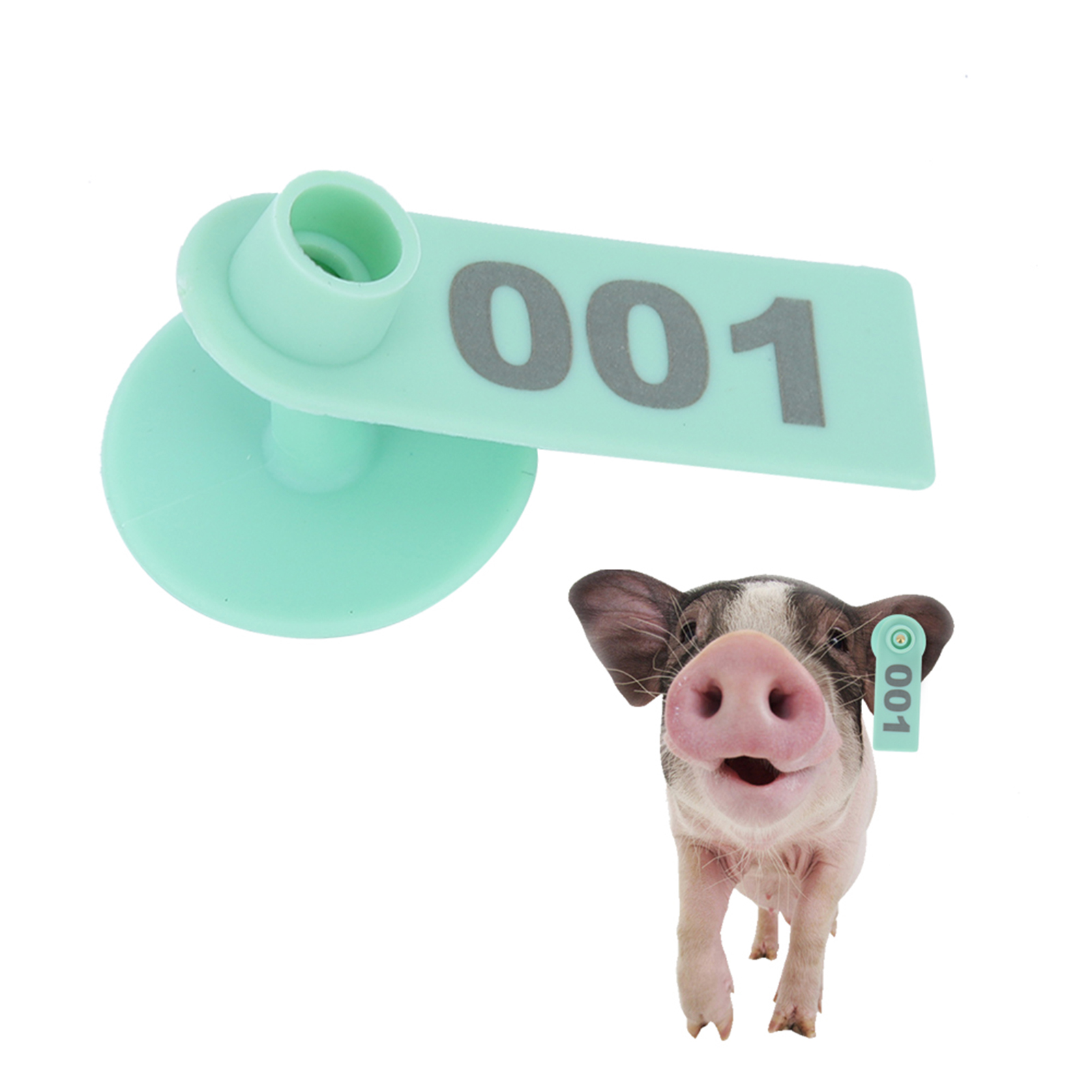 1-100 Number Plastic Livestock Ear Tag Animal Tag for Goat Sheep Pig ...