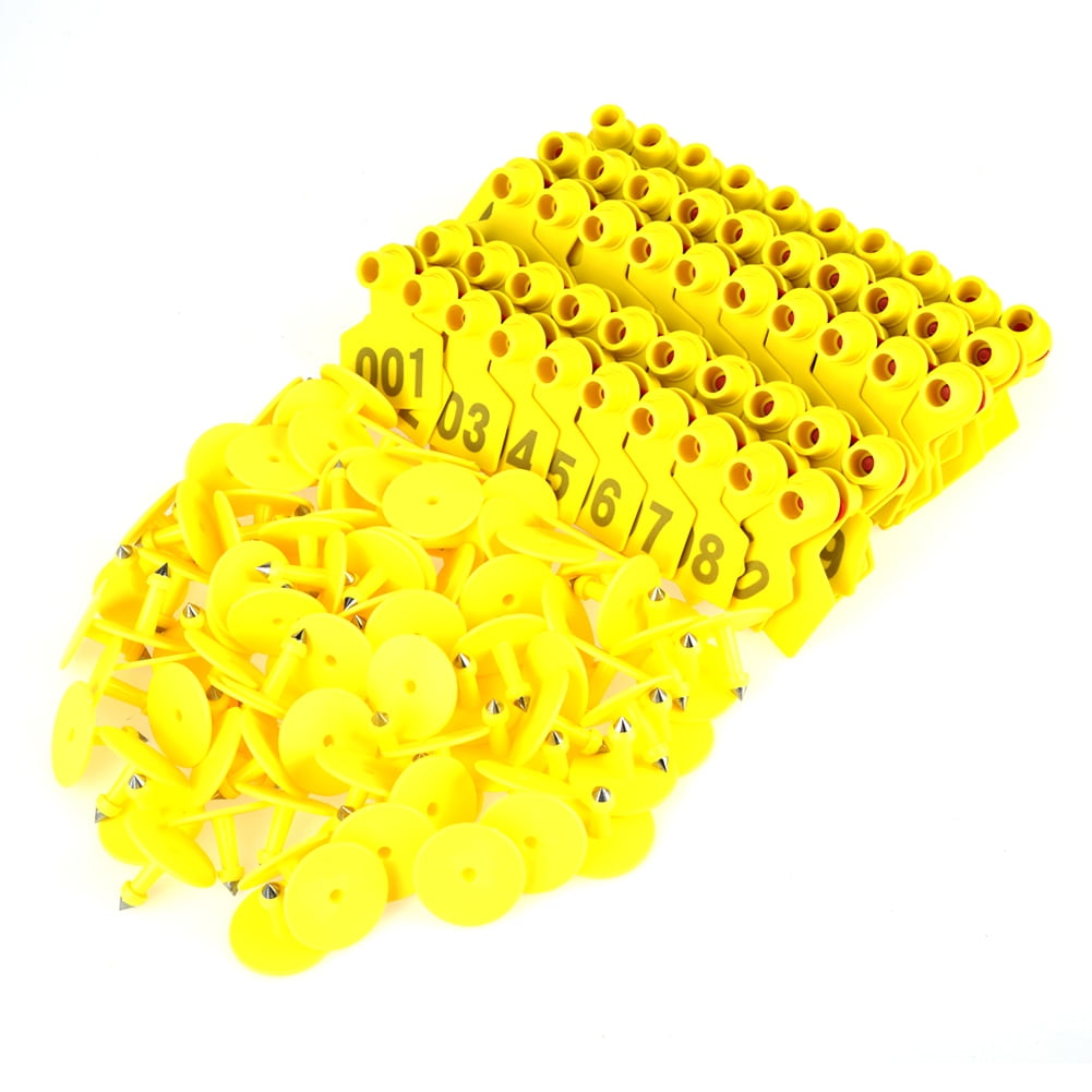 1-100 Number Plastic Livestock Ear Tag Animal Tag for Goat Sheep Pig ...