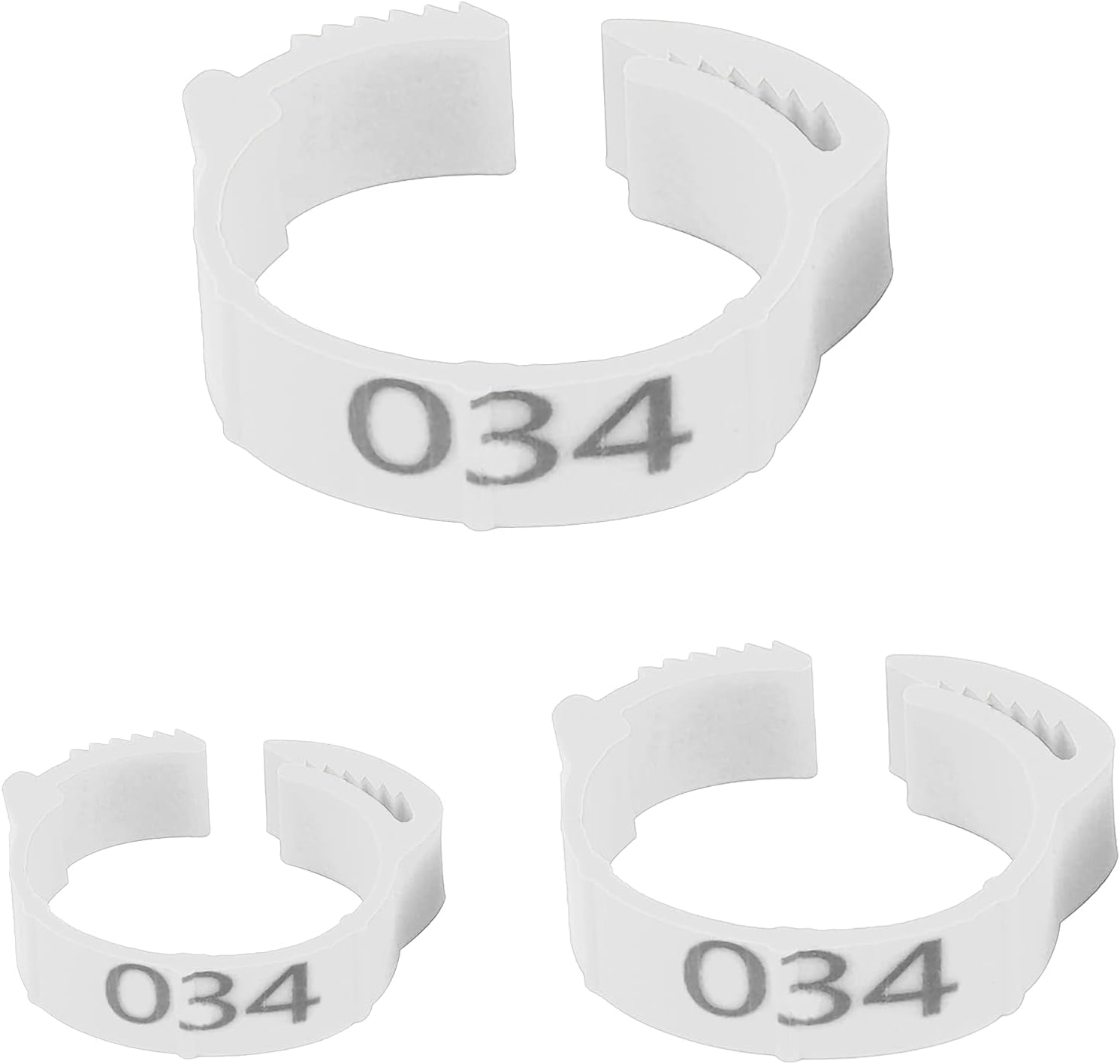 1-100 Numbers Poultry Chicken Leg Bands Clip-on Bird Adjustable Foot ...