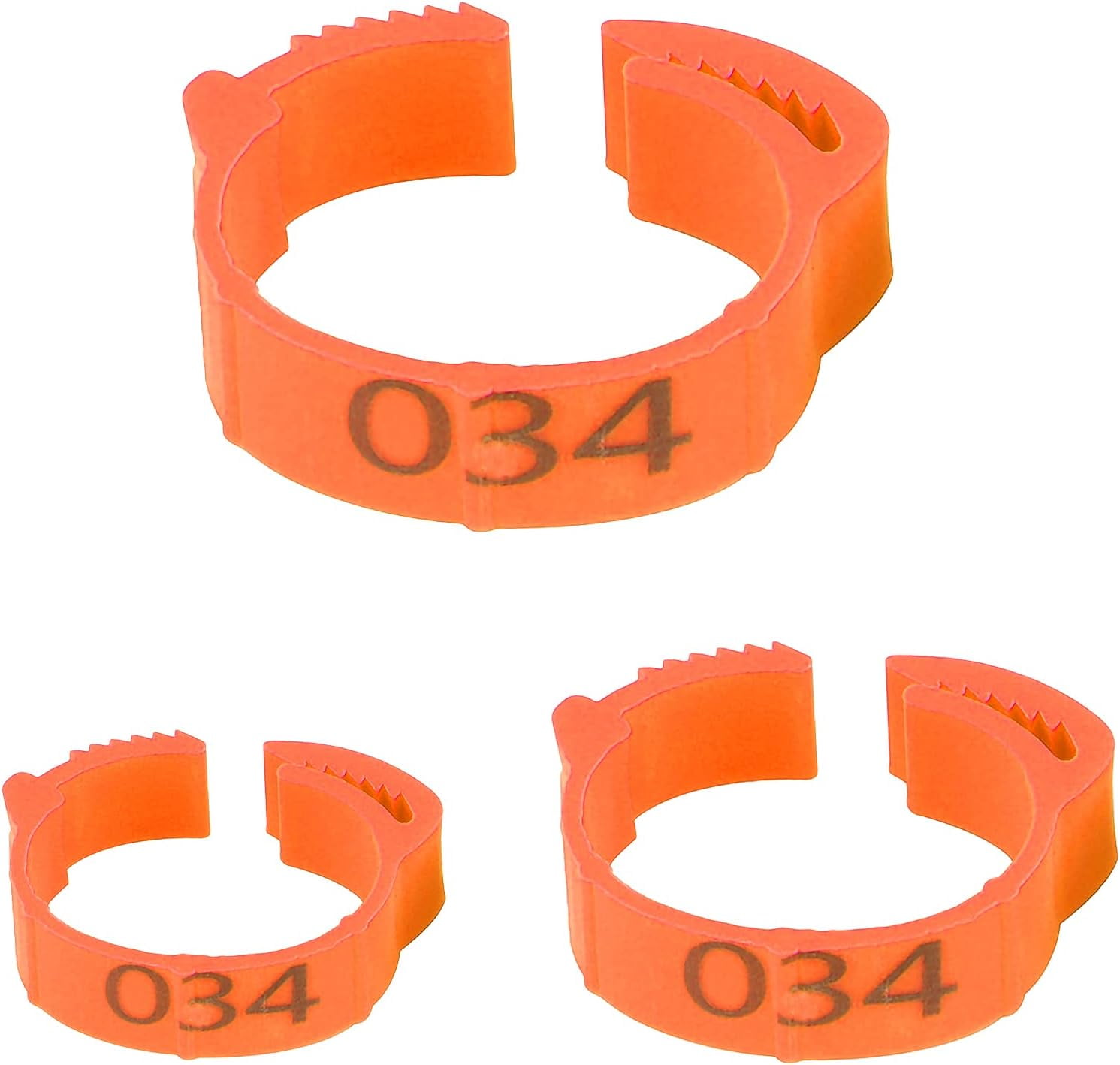 1-100 Numbers Poultry Chicken Leg Bands Clip-on Bird Adjustable Foot ...