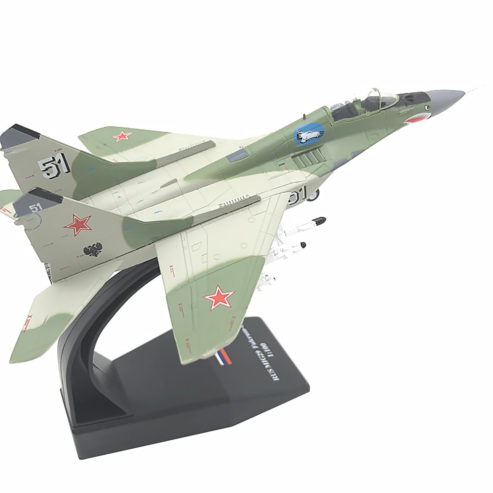 1:100 Russian MIG-29 Diecast Model Plane with Dispaly Simulation ...