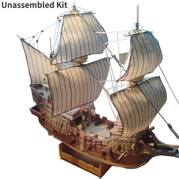 DIY Paper Kit Galeon Golden Hind Sail Battleship Model Unassembled for ...
