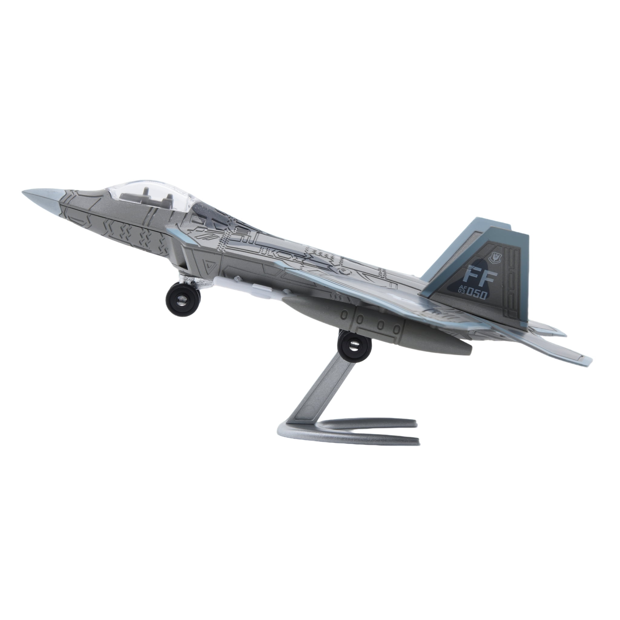 1:100 Scale United States F-22 Raptor Fighter Jet Quick Build Model Kit ...