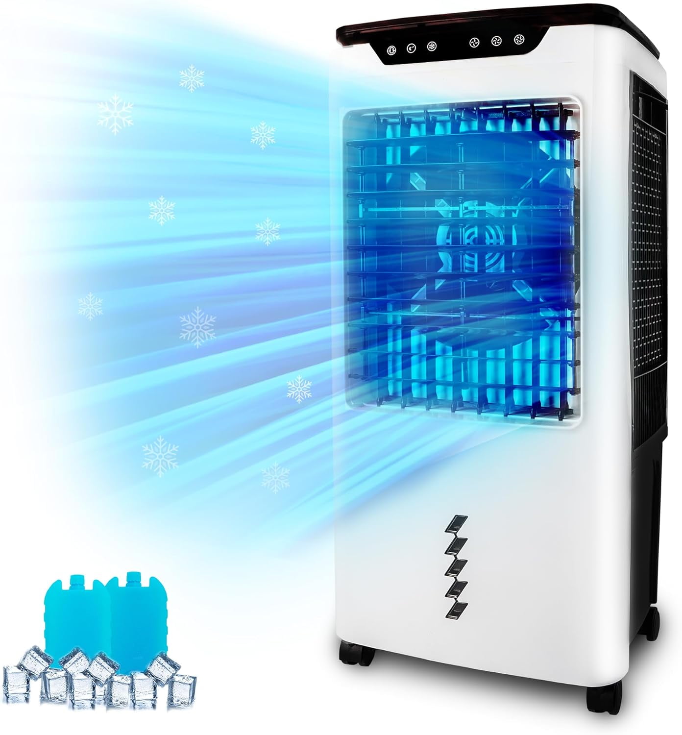 1,100 Sq Ft / 5300 CFM, Portable & Modern Design Air Conditioner, Wind ...