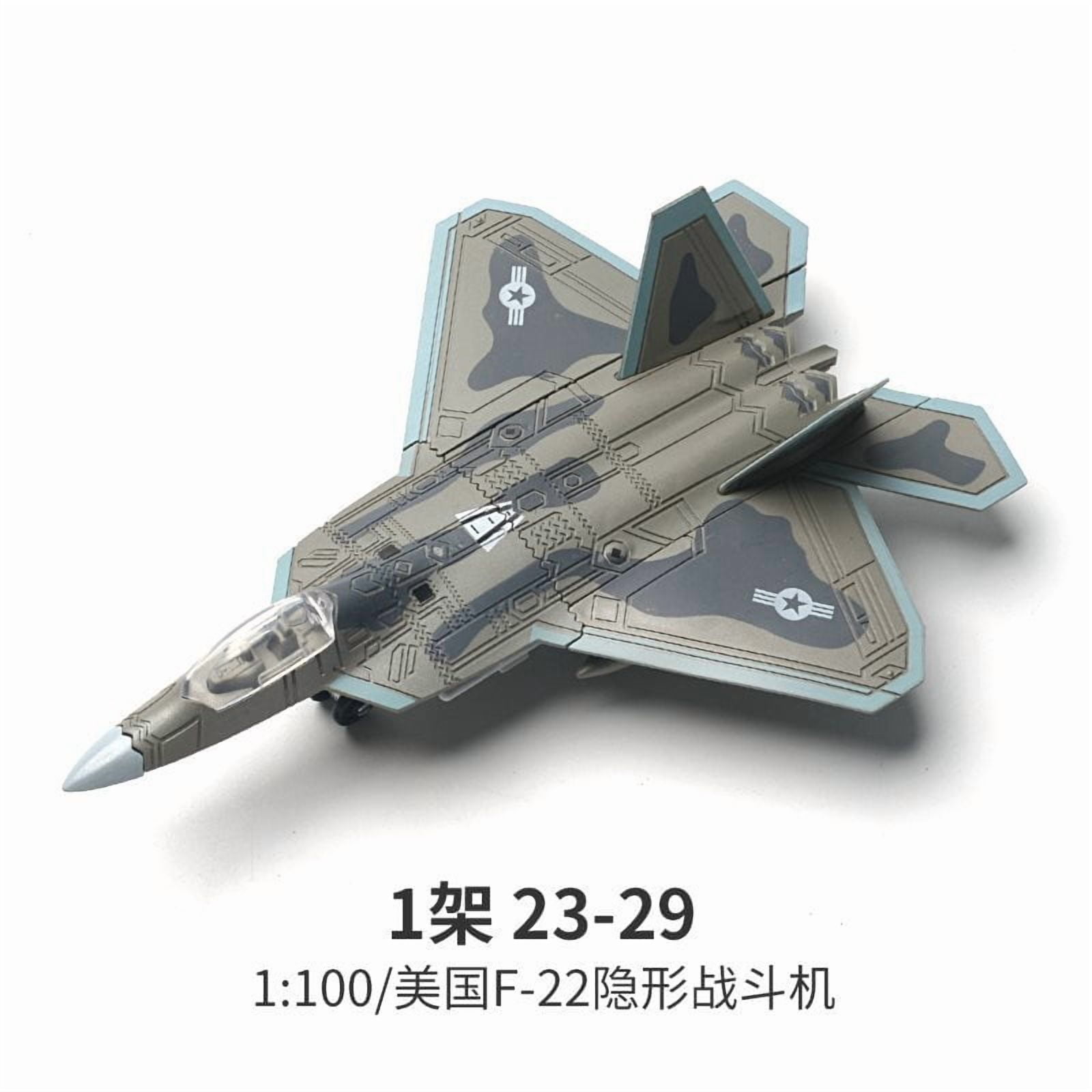 1:100 The F-22 Stealth Fighter Model Creative Military Series Building ...