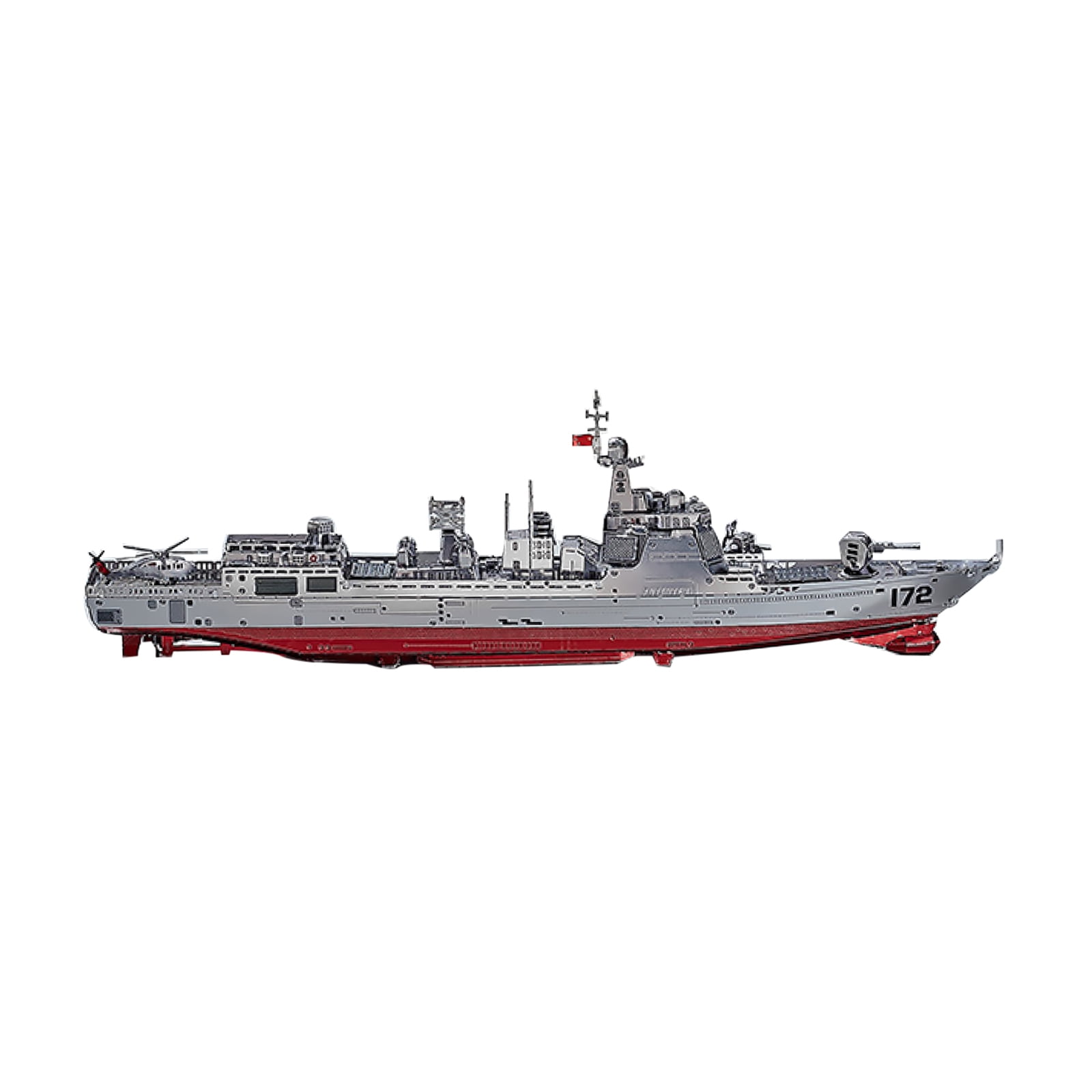 1:1000 Scale 3D Metal Ship Kits 052D Destroyer Model Unassembled Kit ...