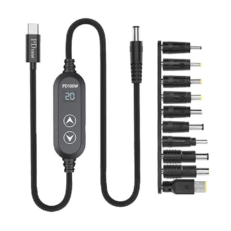 1. 100W USB C to DC5.5mm Power Cord 5V-20V Variable Output Fast ...