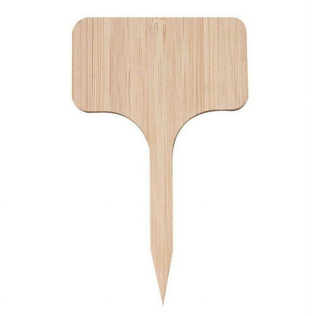1-100X Bamboo Plant Labels Garden Marker Eco-Friendly T-Type Garden ...