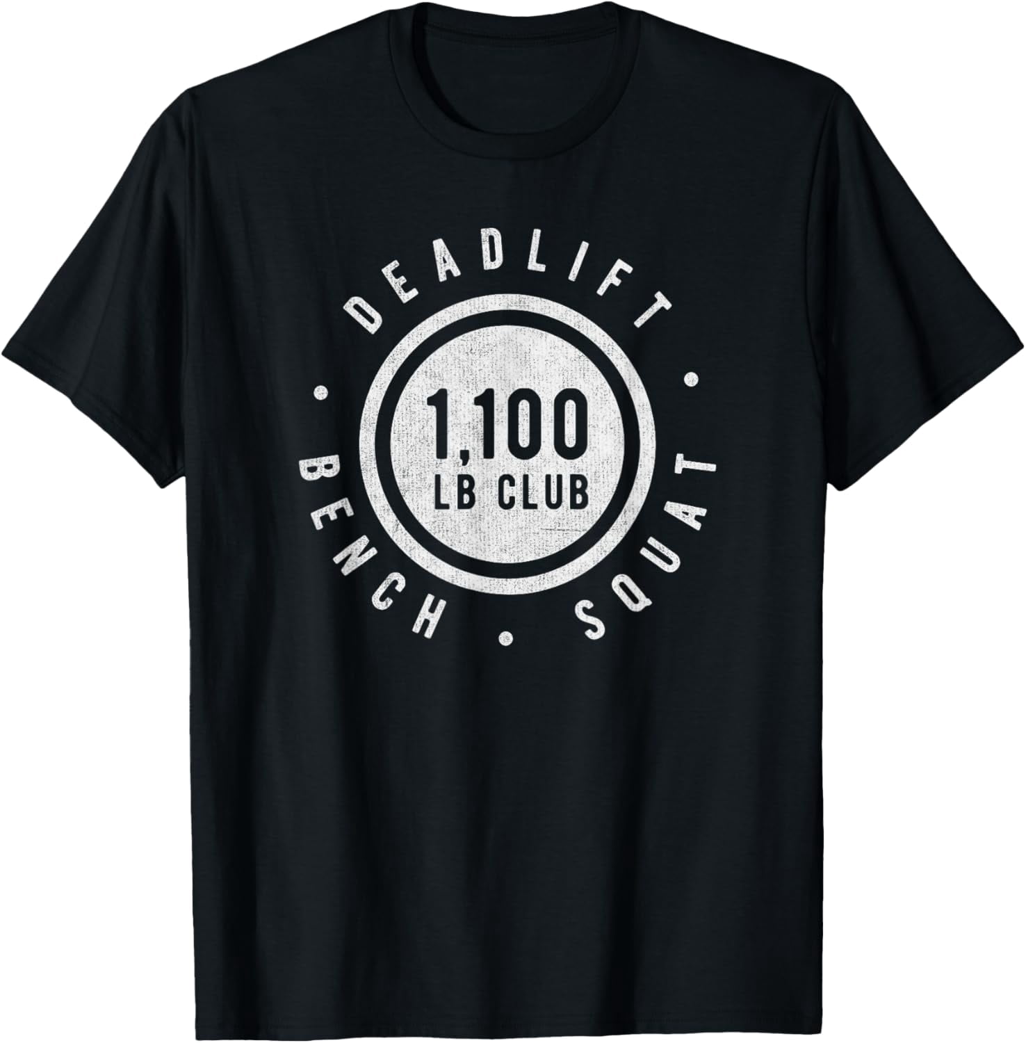 1,100lb Club Powerlifting Gym Elite Strength Workout Novelty T-Shirt ...