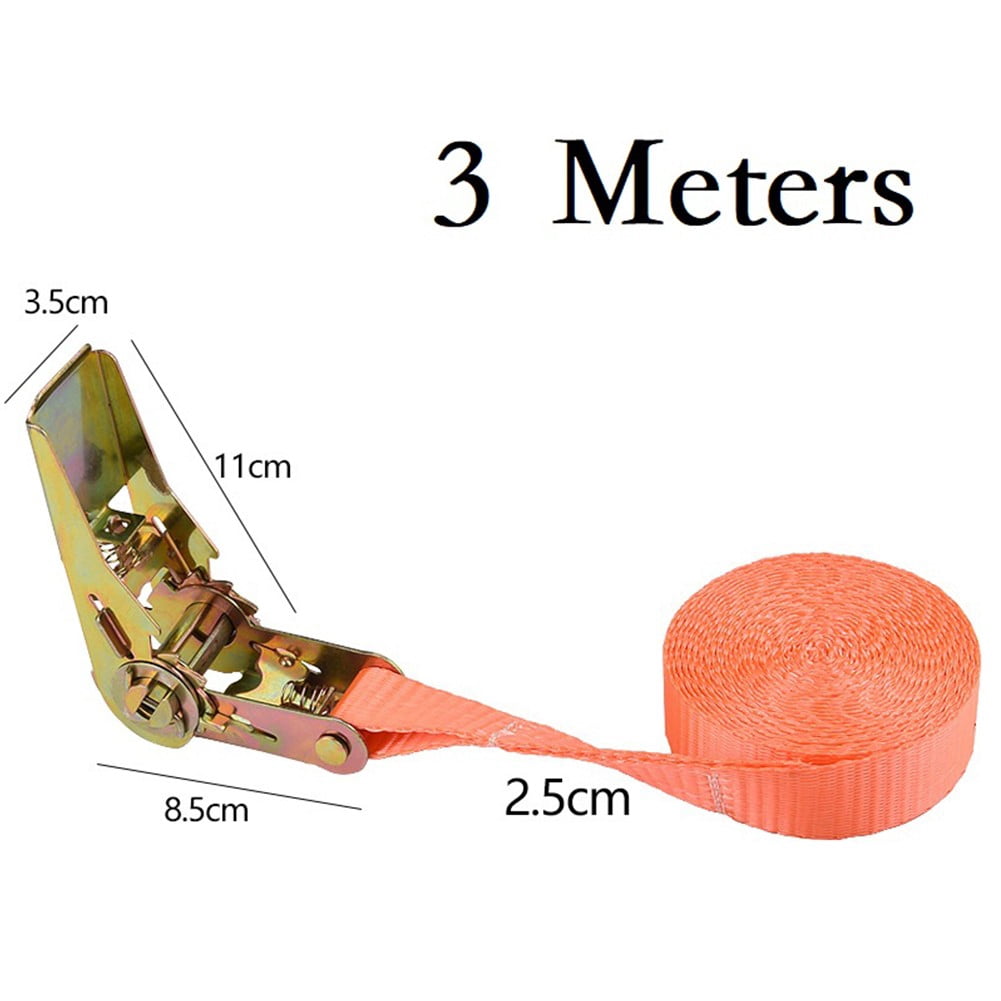 1-10Meters Tie Down Cargo Strap Luggage Lashing Strong Ratchet Belt ...