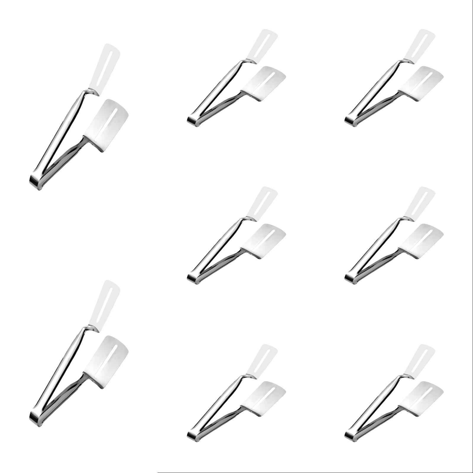 1-10PC 8.8 Inch Heavy Duty Stainless Steel BBQ Tongs 3 in 1 ...