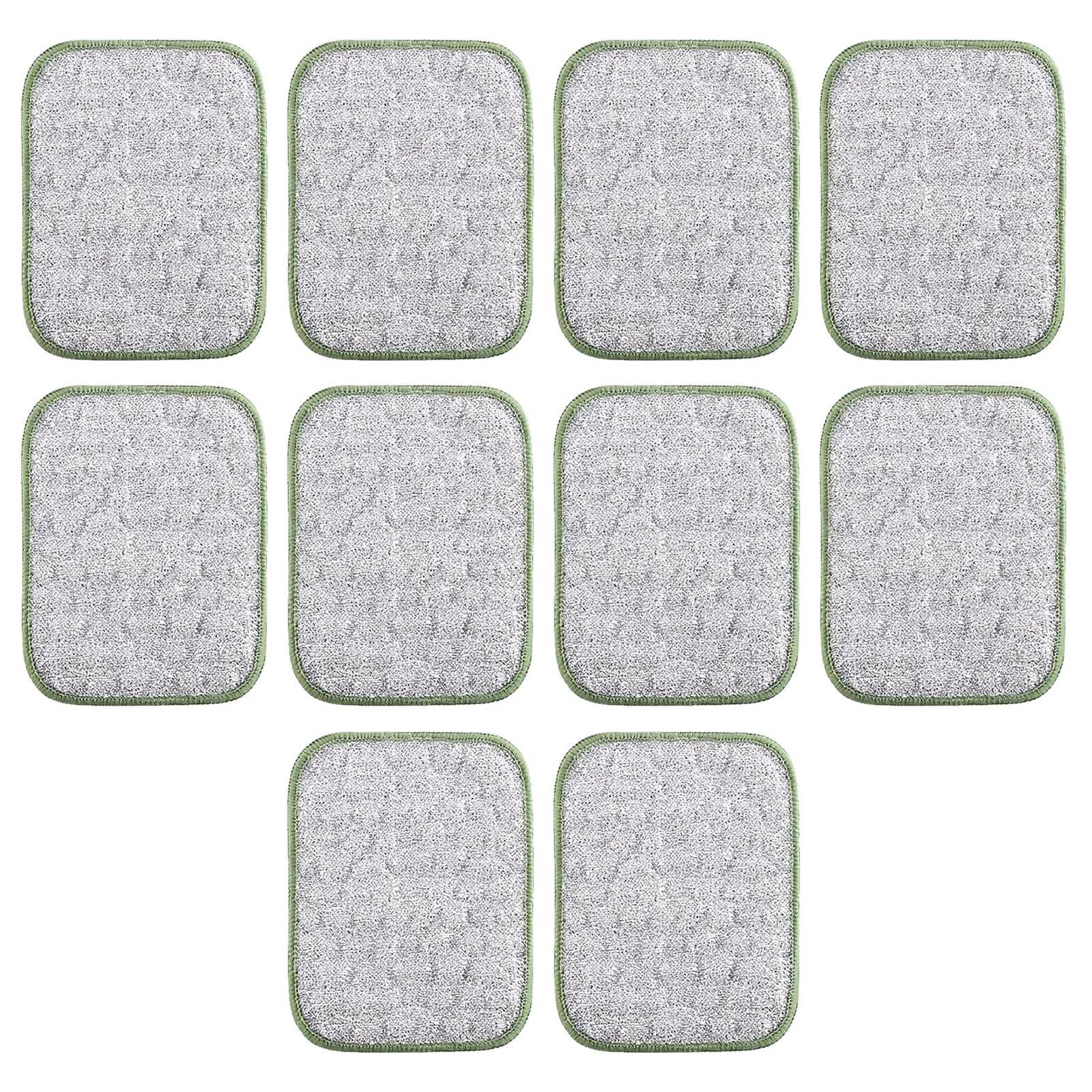 1. 10PCS Dual-Sided Scrub Sponge, Oil-Resistant NonScratch Pads for ...