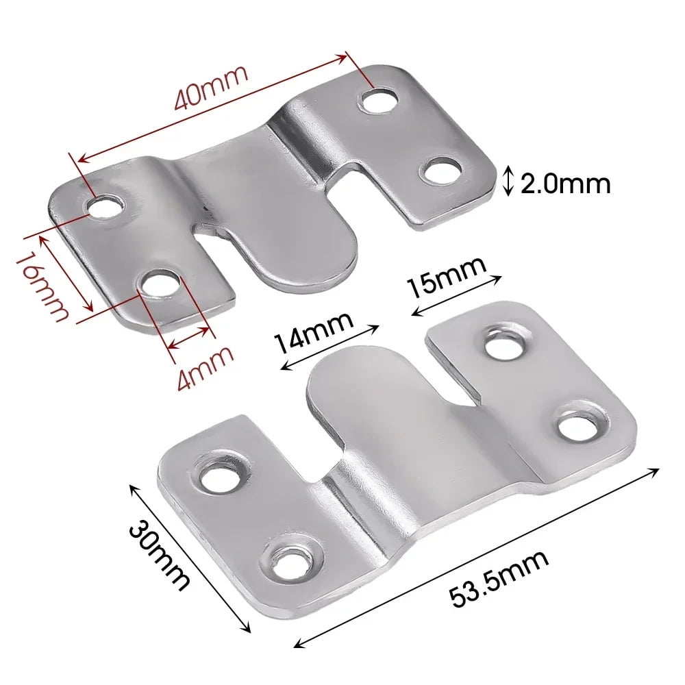 1-10Set Picture Frame Hooks Stainless Steel Wall Hanger Flush Mount ...
