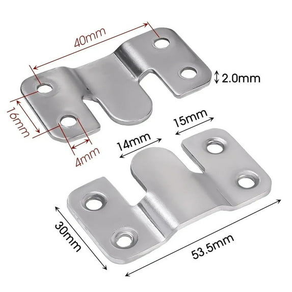1-10Set Picture Frame Hooks Stainless Steel Wall Hanger Flush Mount ...