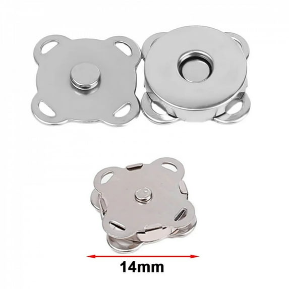 1/10Sets Magnetic Snap Button Metal Invisible Sew on Button Lock Clasps Fasteners for Purse Bags ...