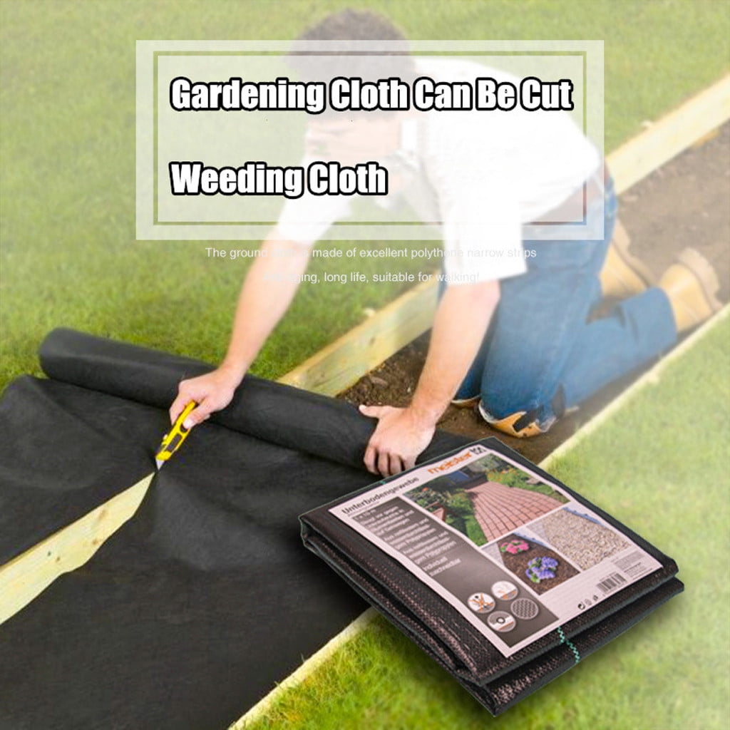 1*10m Plastic Anti-Grass,Heavy Film Black Cover Control Fabric ...