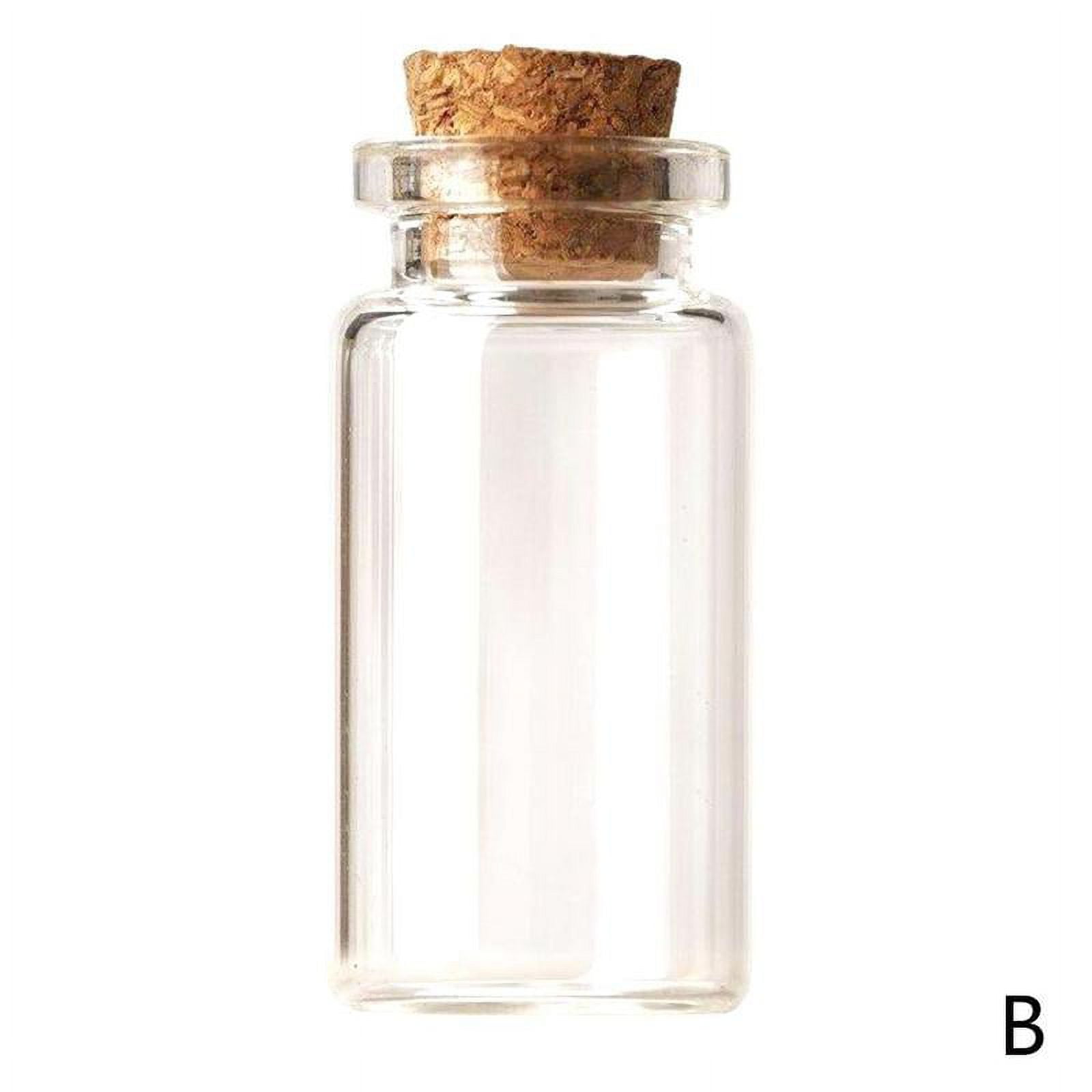 1/10pcs Mini Small Glass Bottles with Cork Stopper Tiny Vials Wish Jars
