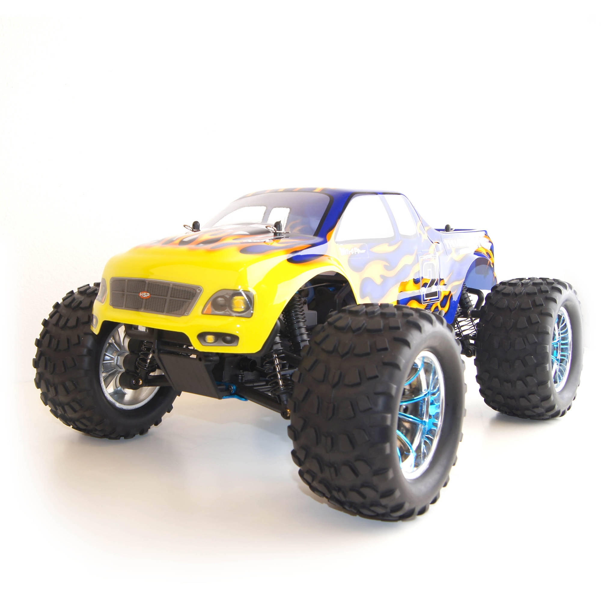1/10th RCC94188BLUE Scale 4WD Nitro Powered Monster Truck - Walmart.com
