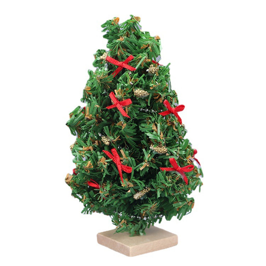 1/12 Christmas Tree Miniature Cedar Ornament DIY Garden Decor - Walmart.com