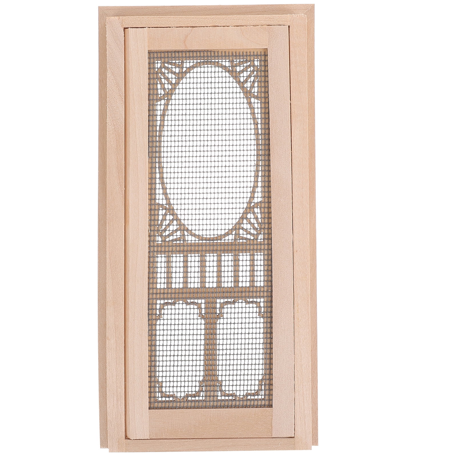 1:12 Doll House DIY Toys Play Plain Screen Door Wooden Dollhouse Mini ...