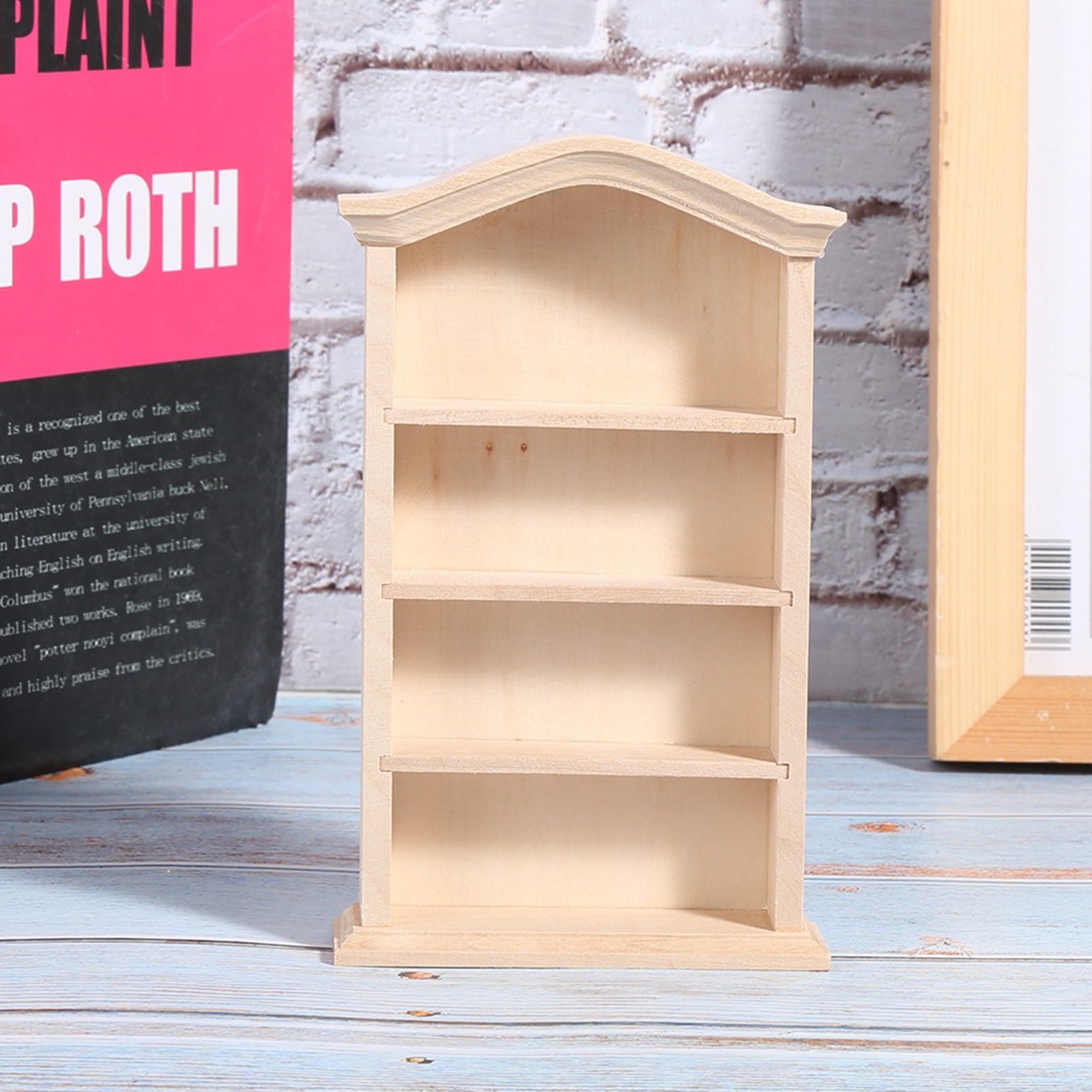 1:12 Doll House Wooden Bookshelf Model for Dolls DIY Dollhouse ...