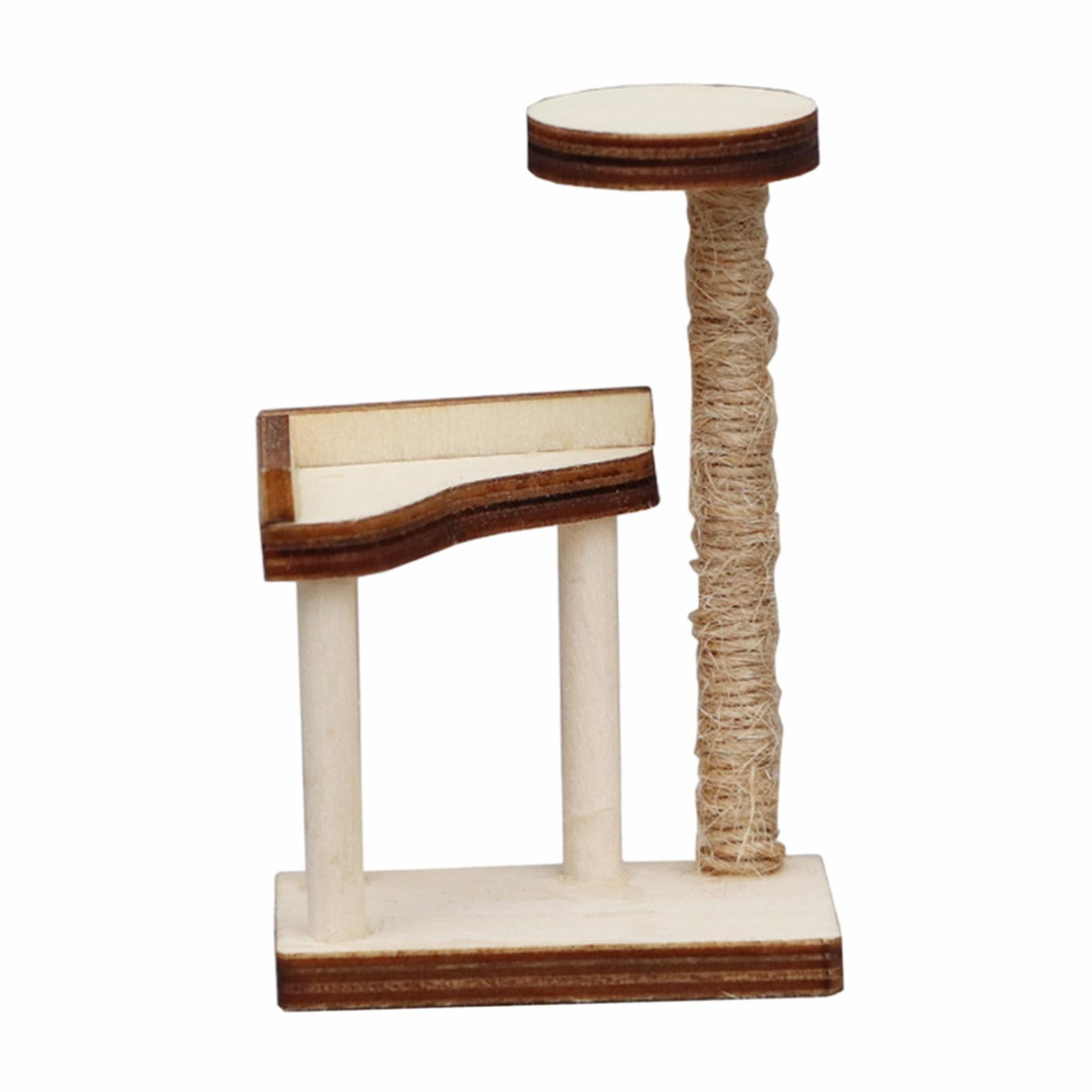 1/12 Dollhouse Cat Climbing Frame Pet Center Model Diorama Scenery ...