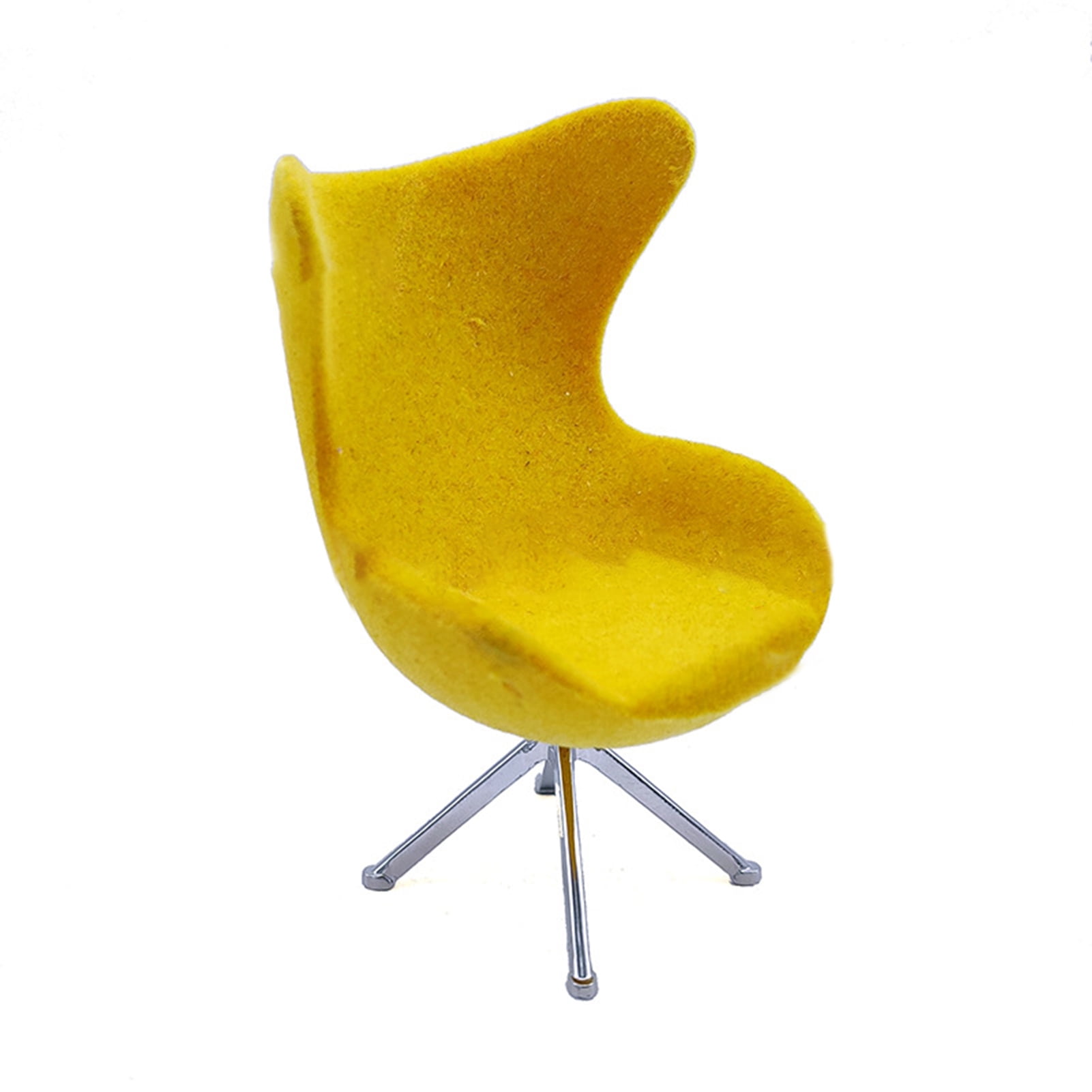 1:12 Dollhouse Mini Flocking Wing Armchair Furniture Soft Sofa Chair ...