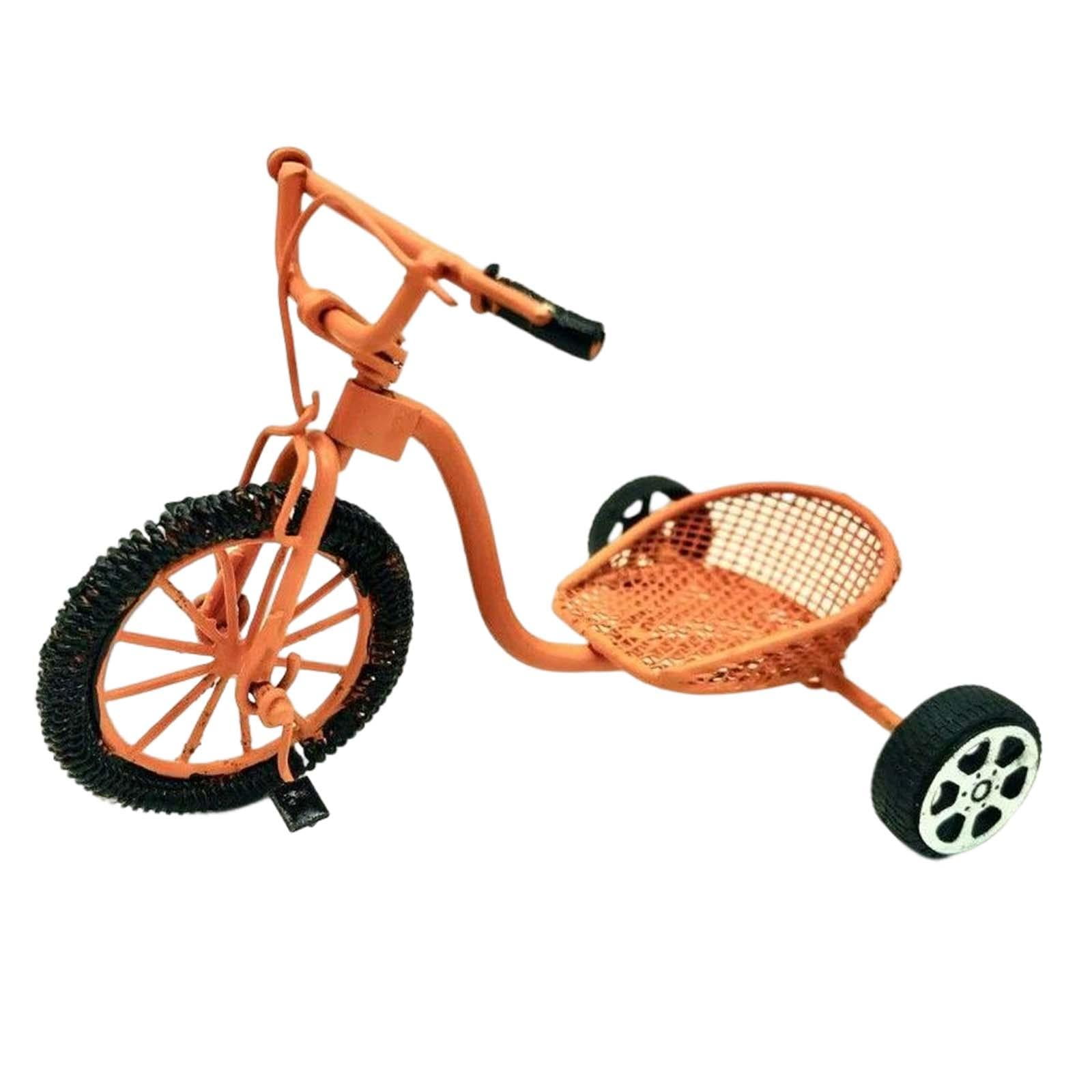1/12 Dollhouse Mini Tricycle Model Trike Realistic Furniture Decor ...