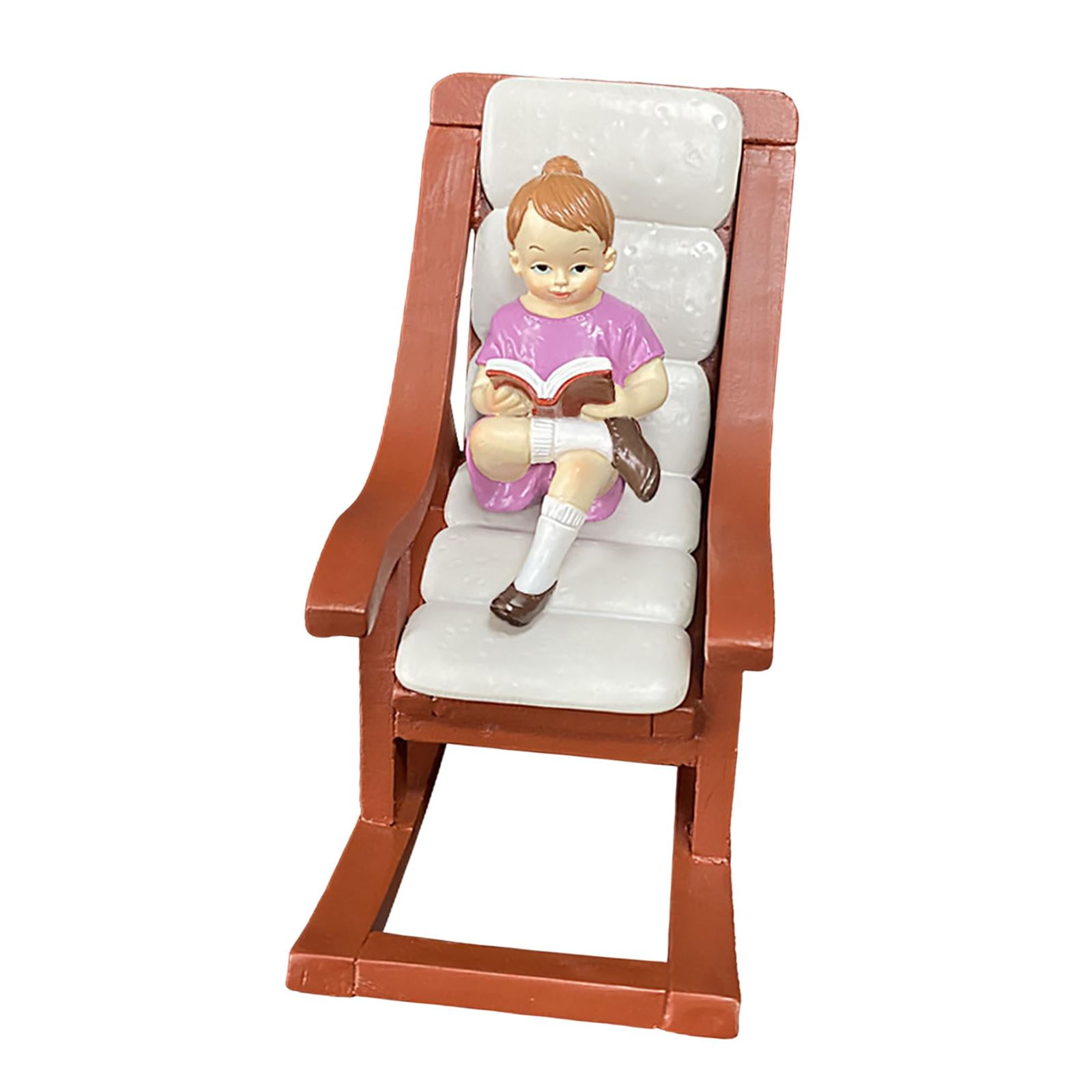 1:12 Dollhouse Miniature Rocking Chair, 1:12 Scale Miniature Rocking ...