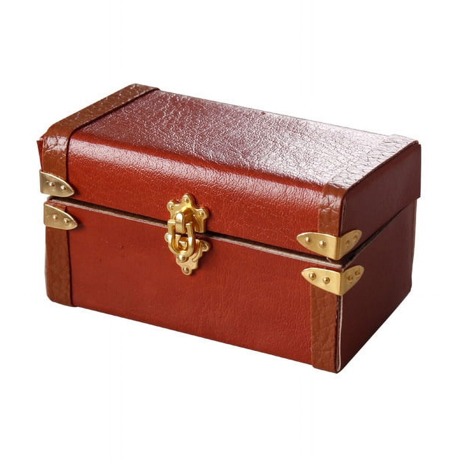 1:12 Dollhouse Miniature Suitcase Vintage Leather Luggage Box Storage ...