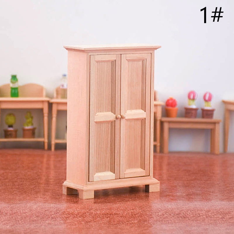1:12 Dollhouse Miniature Wardrobe Lockers Vertical Cabinet Storage ...