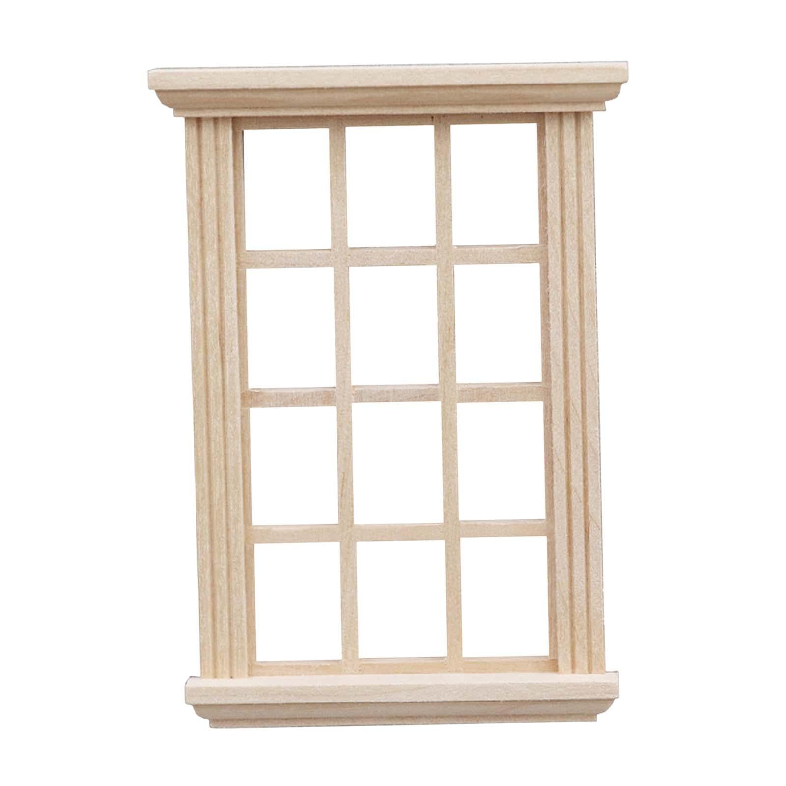 1/12 Dollhouse Windows 12 Pane Window Frame Model for Children Girls ...