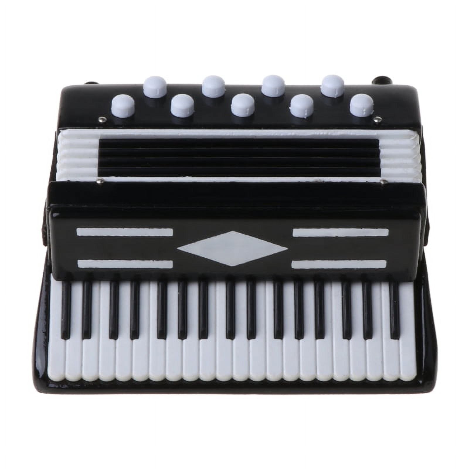 1/12 Dollhouse Wooden Accordion Miniature Musical Instruments Model ...