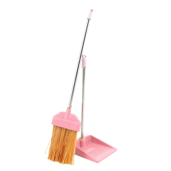1:12 Mini Broom Dustpan Set Sweeping Tool for Dollhouse Accs Pink ...