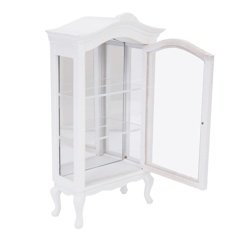 1:12 Mini Dollhouse Cabinet Display White Cabinet Doll House Mini White ...