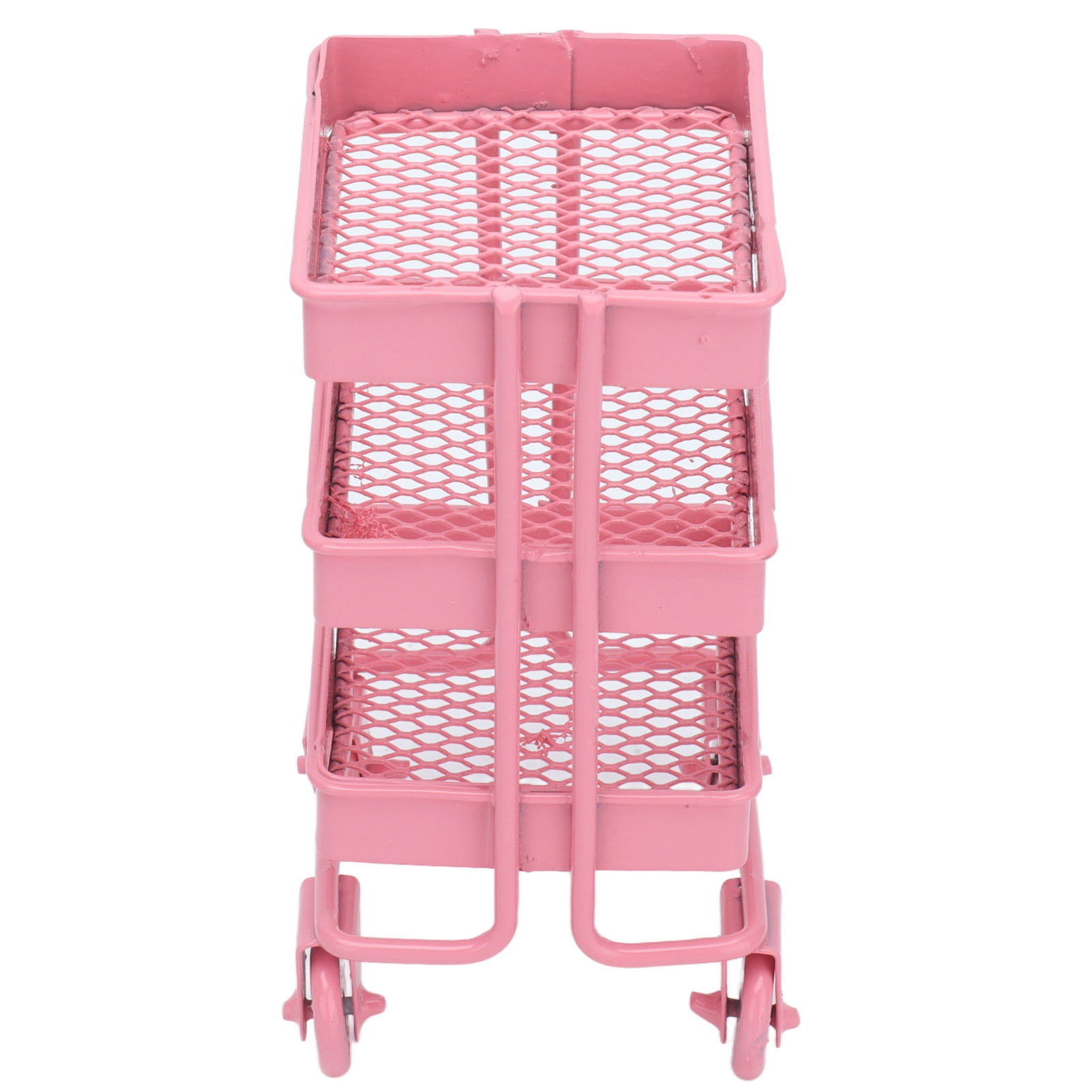 1:12 Mini Toy 3 Level Storage Rack with Wheels for Children Kitchen ...