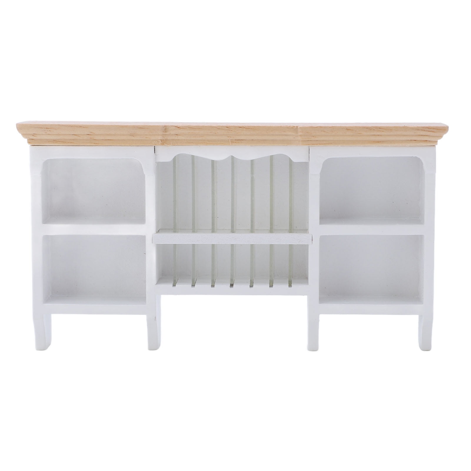 1/12 Miniatura Storage Cabinet Wall Mounted Hand Painted Dollhouse ...