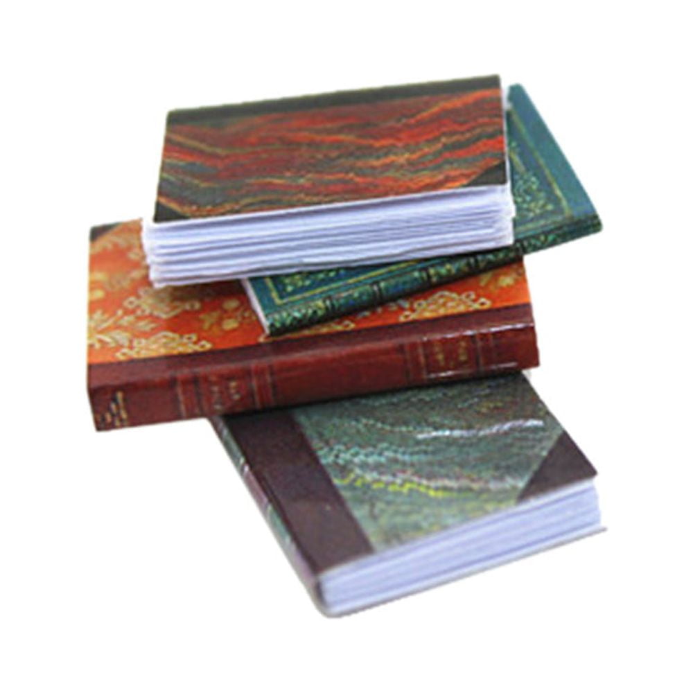 1:12 Miniature Book and Notebook Toy Set, Tiny Dollhouse Accessories ...